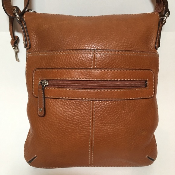 Fossil | Bags | Fossil Shoulder Bag Pebbled Leather Cognac | Poshmark